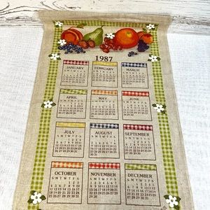 Accents | Vintage Cloth Calendar 1987 | Poshmark